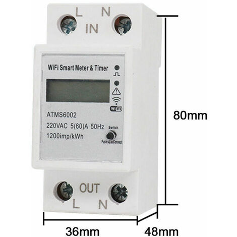 AlwaysH Tuya WiFi Smart Electricity Meter Smart Energy Meter Timer Home ...