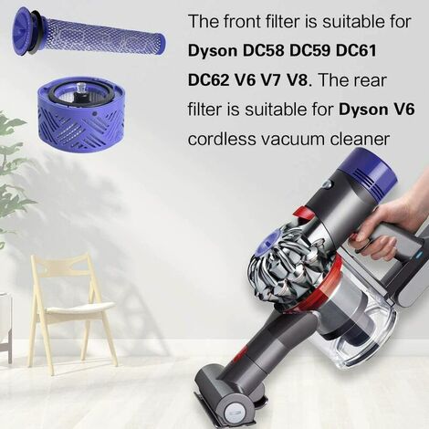 AlwaysH Post-Motor V6 HEPA Filter & V6 V7 V8 Vacuum Pre-Filter ...