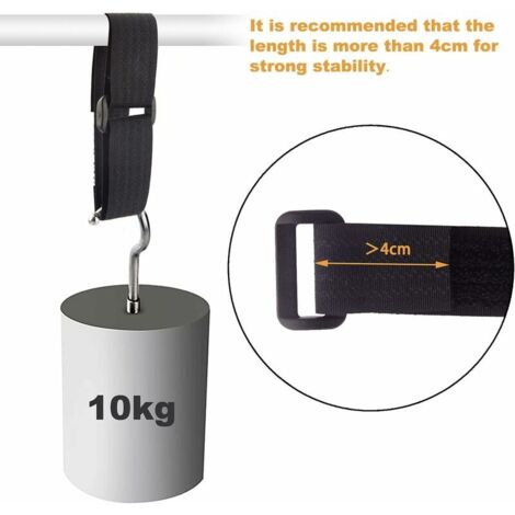 AlwaysH 5m Adjustable Cable Straps with 25 Loops, Black Reusable Cable ...