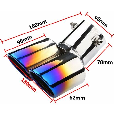 AlwaysH 63mm Universal Exhaust Pipe Ends Exhaust Muffler Tips Stainless ...