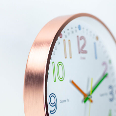 Kids Wall Clock IQ Blast Off & Lean: Space Ocket Analog Leaning Clock ...