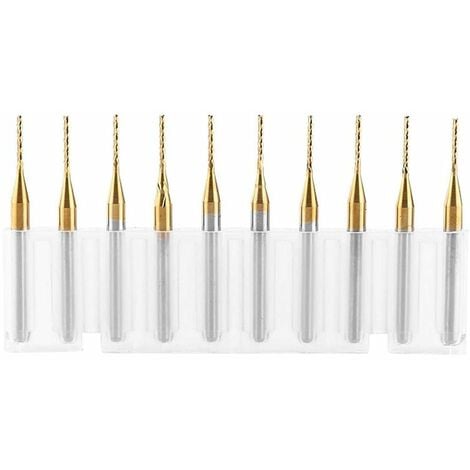 AlwaysH 10pcs CNC Milling Cutter 3.175mm 1mm Tungsten Carbide Titanium ...