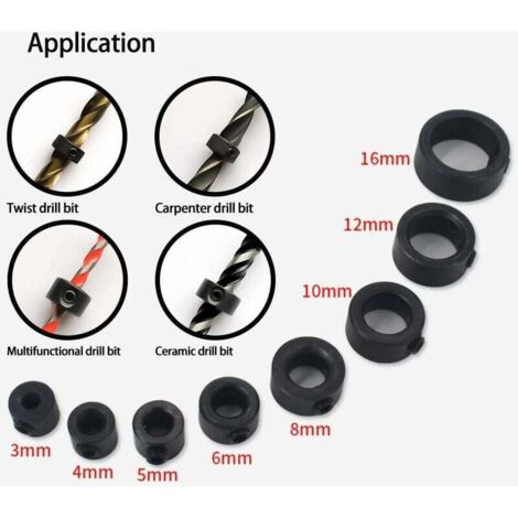 AlwaysH Depth Stop, Drilling Depth Stops, Depth Stop Collars, 8 pcs ...