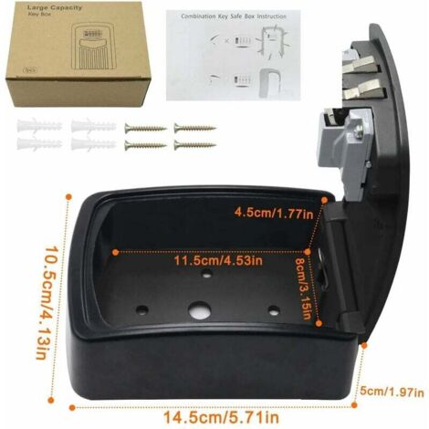 AlwaysH Secure Key Box, Superior Large Keys Box, Key Safe with 4 Digit ...