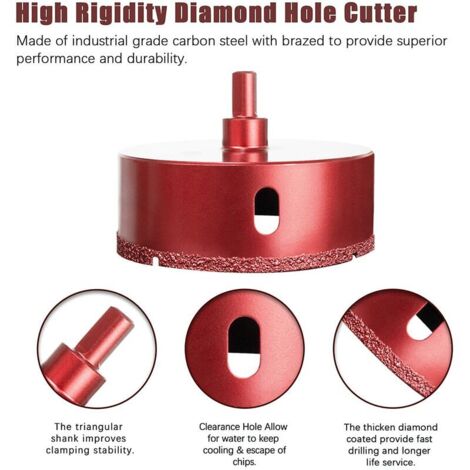 AlwaysH Diamond Coated Hole Saw Drill Bit, Performance Hole Cutter for ...