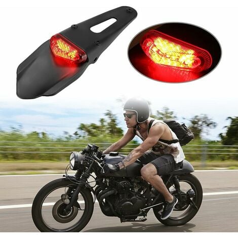 AlwaysH Motorcycle LED Tail Stop Light with Mud Flap, Taillights for ...