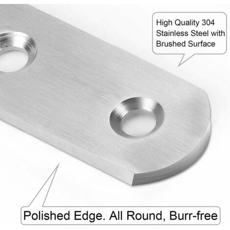 AlwaysH 4 Pieces Stainless Steel Assembly Legs Heavy Duty Flat Brackets ...