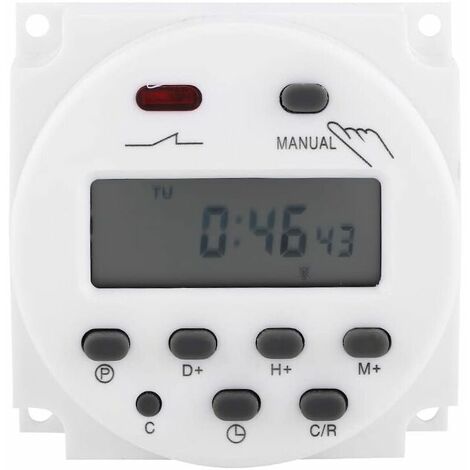 AlwaysH LCD Digital Timer Switch, 17on/17off Weekly Programmable Computer Timer, Electronic ...