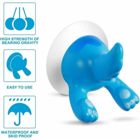 AlwaysH 6 Pieces Sucker Suction Hook, Cartoon Bath Suction Cup Hook ...