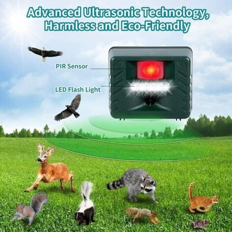 AlwaysH Outdoor Bird Repeller, Ultrasonic Animal Repellent Outdoor ...