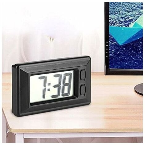 AlwaysH Portable LCD Digital Table Clock Car Dashboard Desk Electronic Clock Date Time Calendar ...