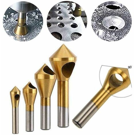 AlwaysH 4pcs Oblique Hole Chamfering Tool 90 Degree Angle Single Hole ...