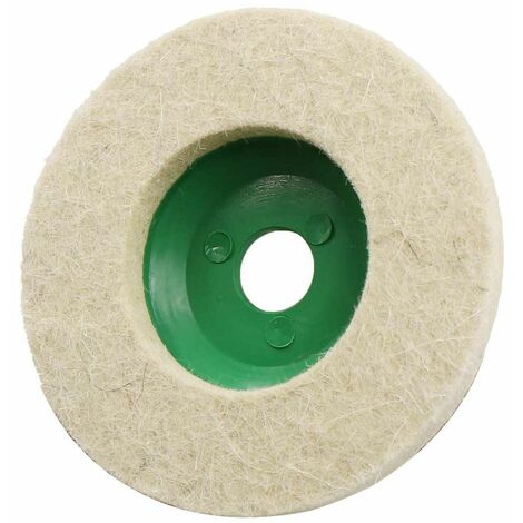 AlwaysH Set of 10 wool felt polishing discs for 10 cm angle grinder - green