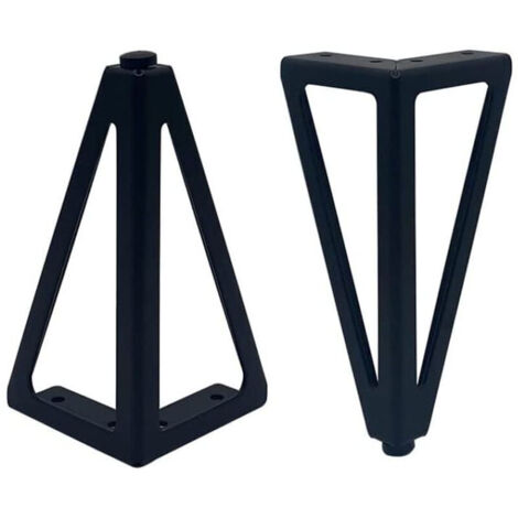 AlwaysH 4x Black Triangular Metal Table Legs 15cm Modern Style ...