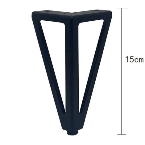 AlwaysH 4x Black Triangular Metal Table Legs 15cm Modern Style ...