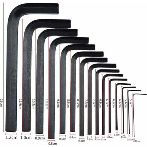 AlwaysH 30 Pieces Hex Wrenches, Wrench Set, Metric / Inch Allen Wrench ...