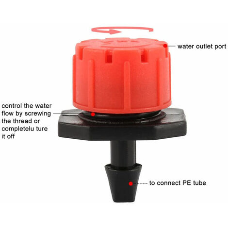 AlwaysH 100 Pcs Irrigation Dripper 16mm Adjustable Drip Watering Micro Automatic Drip for Plant ...