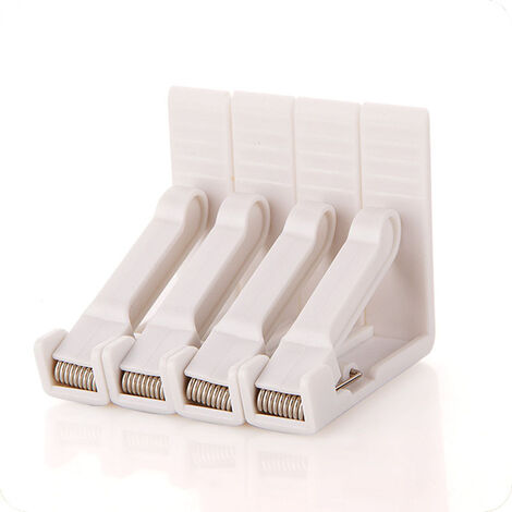 AlwaysH Set of 4 White Plastic Tablecloth Clips with High Tension ...