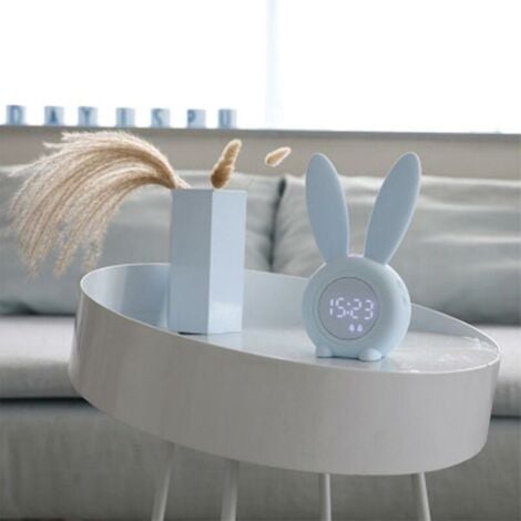 AlwaysH Children's Digital Alarm Clock Rabbit Night Light Multi ...