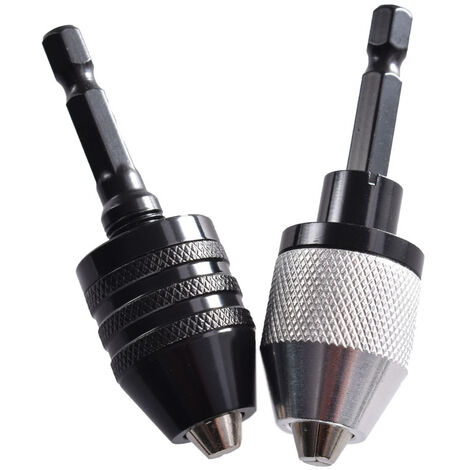 AlwaysH Drill Chuck 2 Piece 6.35mm (1/4) Keyless Drill Bit Hex Chuck ...