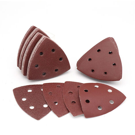 AlwaysH Set of 60 sanding triangles 6 holes 40/60/80/120/180/240 ...
