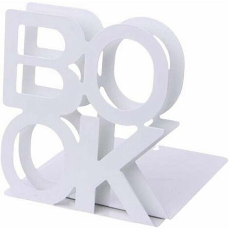 AlwaysH Heavy Duty Metal L-Shaped Non-Slip Bookends for Bookshelves, 1 ...