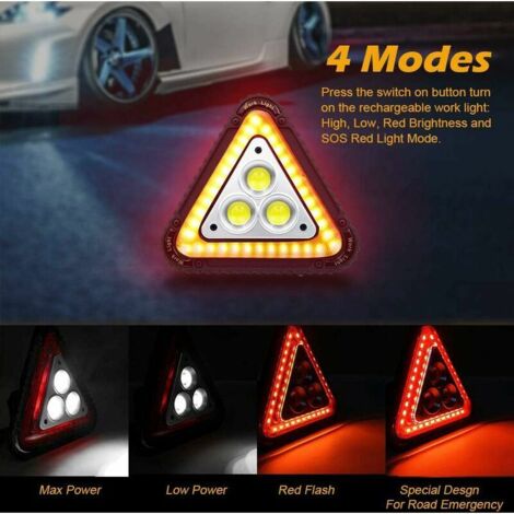 AlwaysH Portable LED Warning Triangle,Portable LED Work Light,USB ...