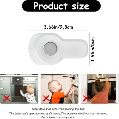 AlwaysHChild Oven Safety Lock 9.3cm5cm2.2cm,1/2 Pieces Heat-resistant ...