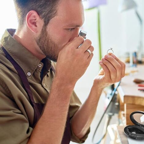 AlwaysH40X Jewelers Loupe Loupe, LED/UV Lighted Jewelry Loop Folding ...