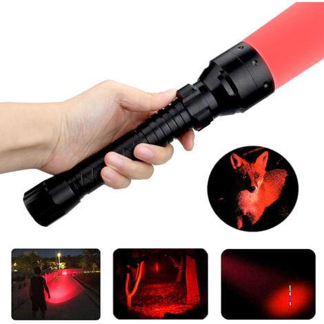 AlwaysH10W 250m Rotary Focus Red Light Torch T50 Long Distance Hunting ...