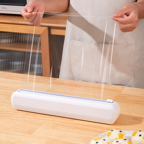 AlwaysHRefillable Plastic Wrap Dispenser with Cutter Heavy Duty Cling Film Cutter