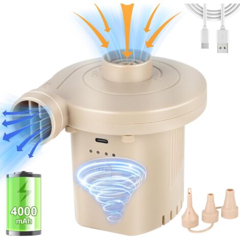 AlwaysH Electric Inflator - Inflatable Mattress Inflator with 4000mAh ...