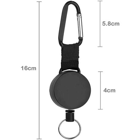 AlwaysH 4 Pieces Heavy Duty Retractable Key Chain Reel with 25 inch ...