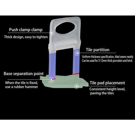 AlwaysH Pack of 200 Leveling Tabs for Tile Laying Aid, Traction Strips ...