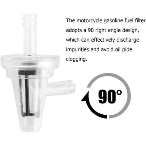 AlwaysH 2 Pieces 90° Motorcycle Fuel Filter, Inline Engine Fuel Filter ...