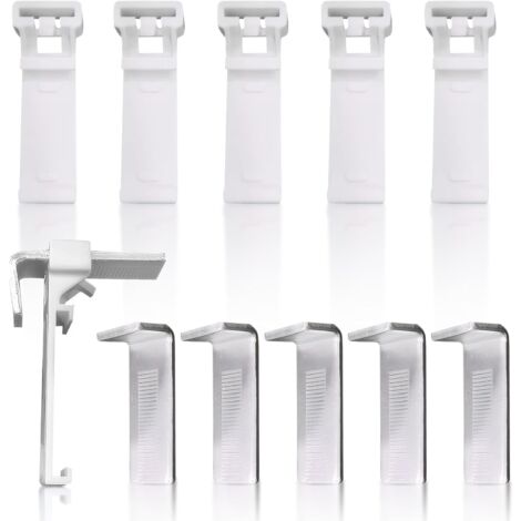 AlwaysH 8 Pack Fixing Brackets, Roller Blind Clamp Bracket for Double ...