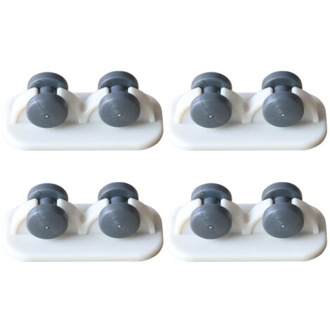 AlwaysH 8 Pieces Mini Self-Adhesive Casters Small Plastic Sticky ...