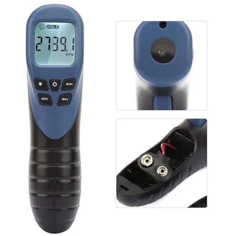 AlwaysH 9V Tachometer 2.5-99999 RPM, Non-Contact Digital RPM Tachometer ...