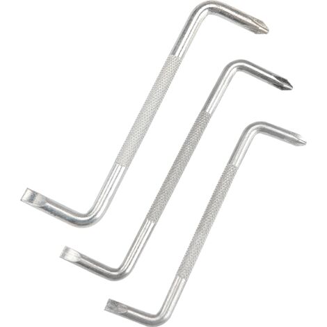 AlwaysH Angled screwdriver set - flat/cruciform - 3 pieces