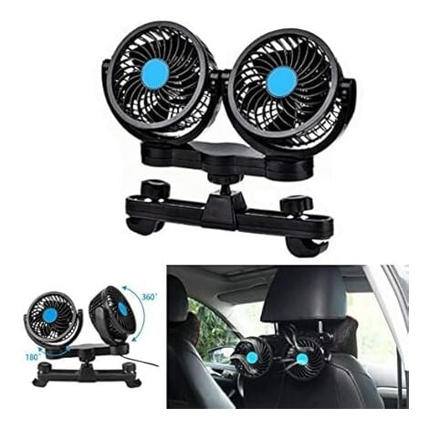 AlwaysH Auto Fan, Car Electric Fan 12 V DC 360º Rotation Design and 2 ...
