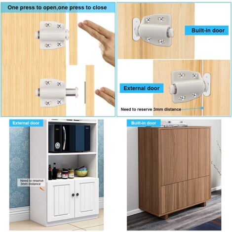 AlwaysH 6 PCS Magnetic Snap Latch Plastic Magnet Latch Soft Close ...