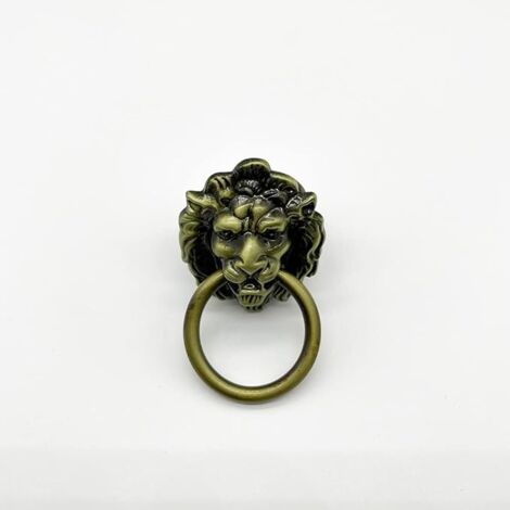 AlwaysH 6Pcs Antique-Lion-Head-Drawer-Pulls, Bronze-Vintage-Animal ...