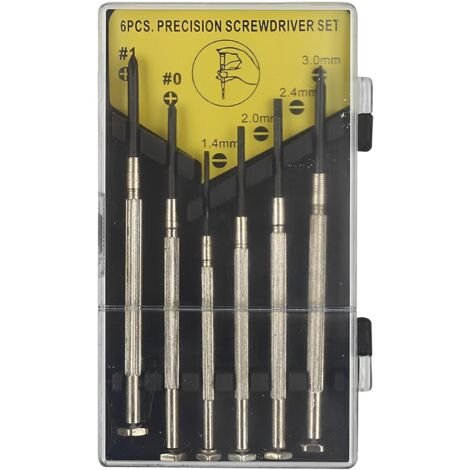 AlwaysH Set of 6 Mini Screwdrivers, Precision Screwdriver Kit, Flat ...