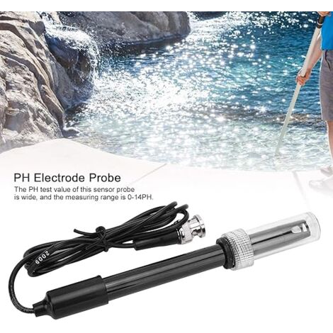 AlwaysH PH Electrode Probe, 0-14 PH Electrode Probe with BNC Plug, PH Probe PH Electrode Probe ...