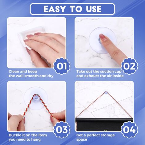 AlwaysH 12 Pack Clear Suction Cups Hookless Suction Cups 45mm 30mm 20mm ...