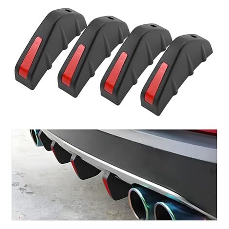 AlwaysH 4 Pieces Rear Bumper Spoiler Diffuser, Car Rear Bumper Spoiler ...