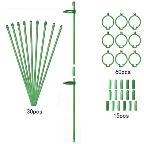 AlwaysH 30 Pieces Adjustable Plant Support Stakes, 30CM Expandable ...