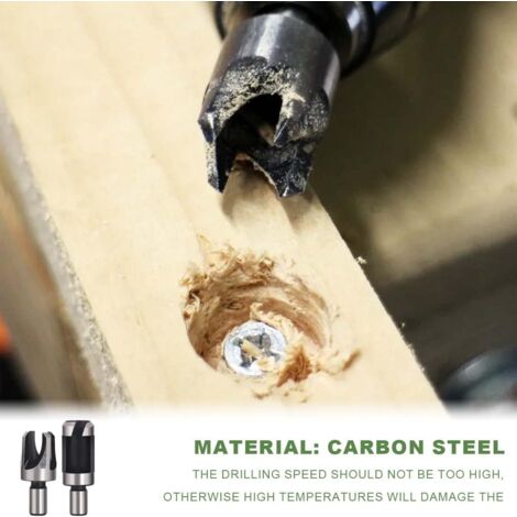 AlwaysH 8 Pieces Countersink Wood Dowel Wood Plug Bit Wood Plug Drill ...