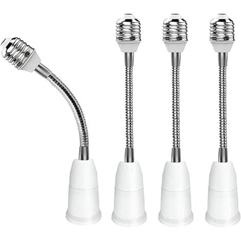 AlwaysH 4 Pieces E27 to E27 Extender, Extension Lamp Adapter, Bulb ...