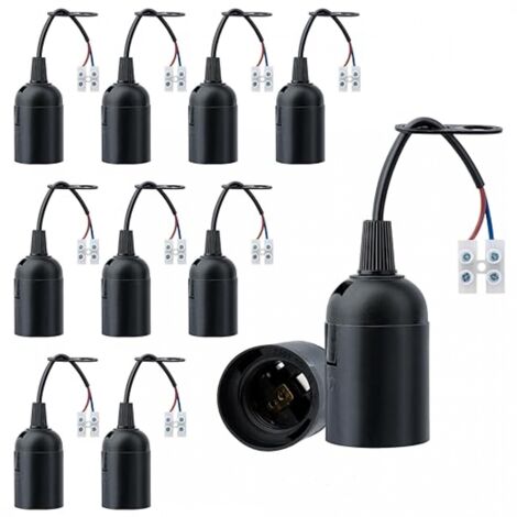 AlwaysH 10 PCS E27 Socket Bulb Holder, E27 Renovation Socket Renovation ...